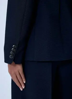 Max Mara Double-breasted Textured Wool Blazer