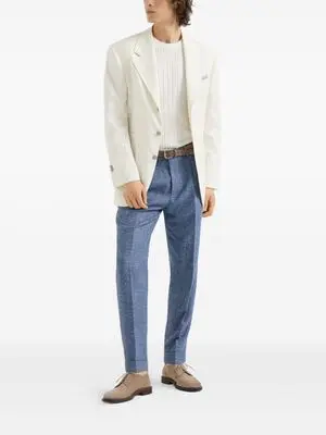 Brunello Cucinelli Textured Cotton Crewneck Sweater - Multicolor