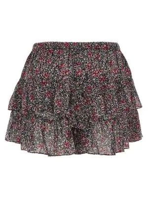Isabel Marant Étoile Jacadia Micro-floral Ruffled Shorts