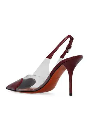 Alaïa Le Cœur Slingbacks In Patent Calfskin