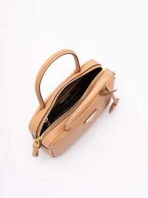 Prada Calf Leather Satchel Bag With Gold Tone Hardware - Multicolor