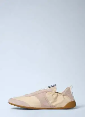 Chloé Kick Sneakers In Mixed Materials - Pink