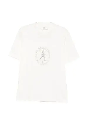 Brunello Cucinelli Logo Cotton T-shirt - Multicolor