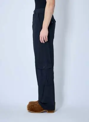 Dries Van Noten Paxford Cotton Cargo Pants - Gray