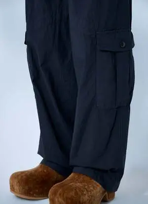 Dries Van Noten Paxford Cotton Cargo Pants - Gray