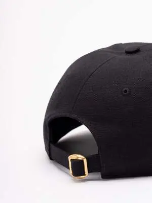 Valentino Garavani Black Baseball Cap With Vg Signature - Multicolor