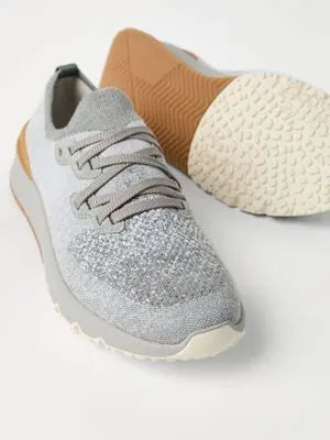 Brunello Cucinelli Cotton Knitted Sneakers