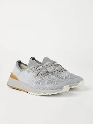 Brunello Cucinelli Cotton Knitted Sneakers
