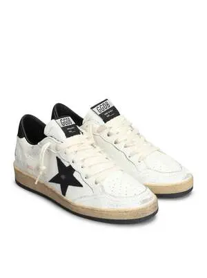 GOLDEN GOOSE Ball-star Sneakers White Nappa With Black Star