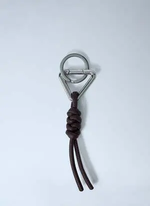 Bottega Veneta Triangle Key Ring With Engraved Logo - Multicolor