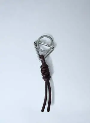Bottega Veneta Triangle Key Ring With Engraved Logo - Multicolor