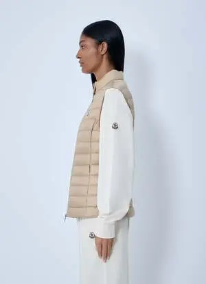 Moncler Padded Down Vest - Cream