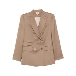 Max Mara Double-breasted Virgin Wool Blazer - Brown