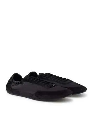 Prada Collapse Sneakers In Re-nylon And Suede - Black