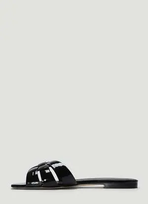 Saint Laurent Tribute Patent Leather Slides