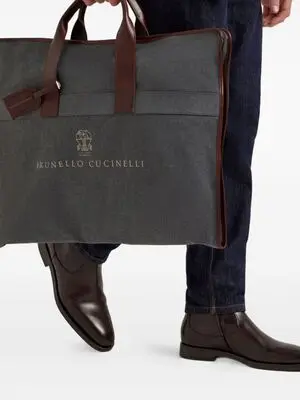 Brunello Cucinelli Techno Fabric Clothes Cover With Leather Details - Multicolor