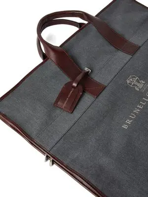 Brunello Cucinelli Techno Fabric Clothes Cover With Leather Details - Multicolor