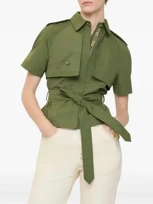 Burberry Cotton Belted Top - Multicolor