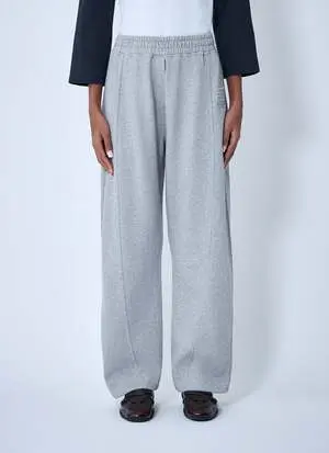 GANNI Cotton Jersey Straight-leg Track Pants - Gray