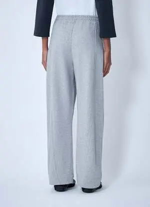 GANNI Cotton Jersey Straight-leg Track Pants - Gray