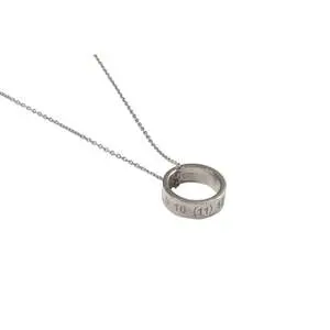 MAISON MARGIELA Numeric Logo Ring Necklace - Silver