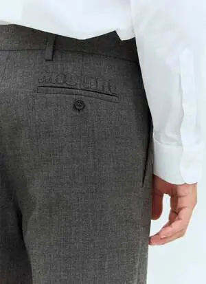 Miu Miu Marled Wool Tailored Trousers