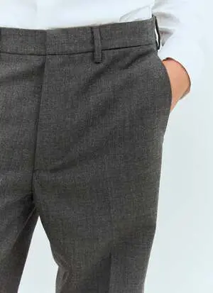 Miu Miu Marled Wool Tailored Trousers