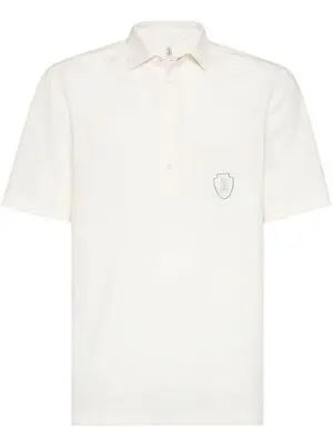 Brunello Cucinelli Logo Wool Polo Shirt - Multicolor