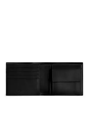 Bottega Veneta Bi-fold Woven Wallet With Coin Purse - Black