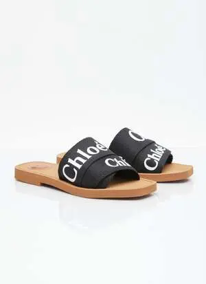 Chloé Woody Slides - Black