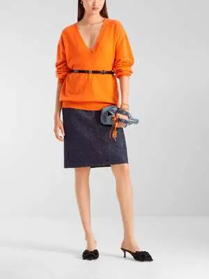 Fendi Padded Denim Skirt