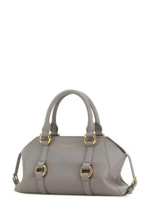 Alexander McQueen Grey Leather Small Farringdon Handbag - Gray