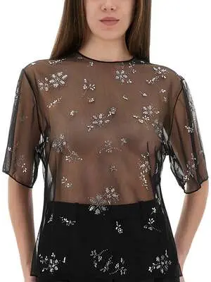 Rabanne Applique Sheer Top