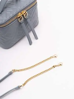Fendi Vanity Case In Lambskin With Gold Tone Hardware