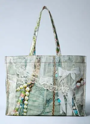 Acne Studios Tote Bag With Trompe L'oeil Print