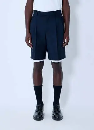JIL SANDER Wool And Mohair Tailored Shorts - Blue