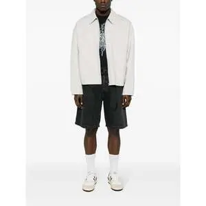 Acne Studios Wide Leg Knee Length Denim Shorts - Black
