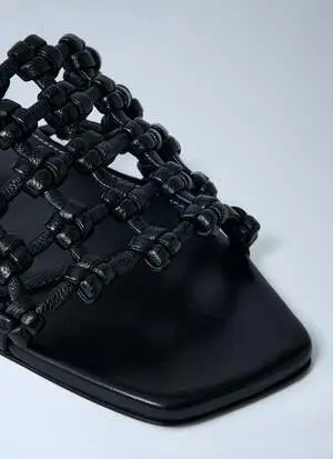 TOTEME Braided Leather Slides