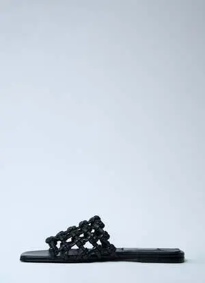 TOTEME Braided Leather Slides