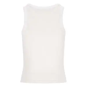 Givenchy Ribbed Knit Sleeveless Top With Logo Print