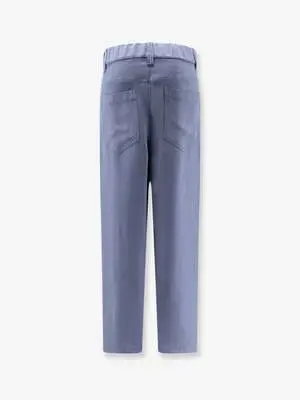 Brunello Cucinelli Viscose And Linen High-waisted Trousers
