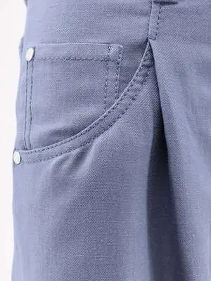 Brunello Cucinelli Viscose And Linen High-waisted Trousers