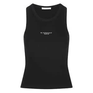 Givenchy Sleeveless Ribbed Tank Top - Black