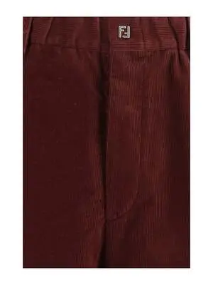 Fendi Velvet Straight-leg Trousers - Multicolor