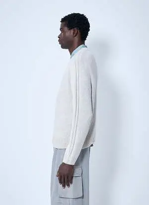 Our Legacy Silk Knit Crewneck Sweater - Cream
