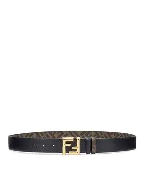 Fendi Ff Rounded Reversible Belt - Multicolor