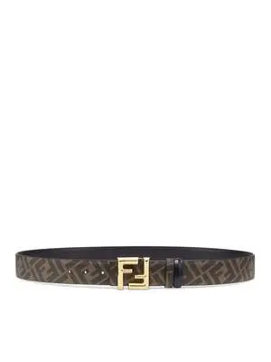 Fendi Ff Rounded Reversible Belt - Multicolor
