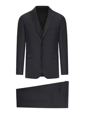Tagliatore Bruce Tailored Wool Suit - Black