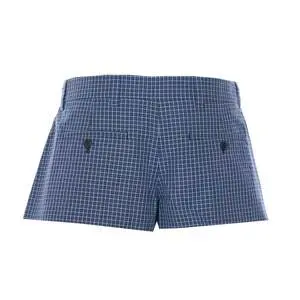 Miu Miu Check Print Wrap Front Mini Skirt
