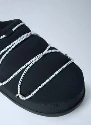 Moon Boot Soft Mules With Lace-up Detailing - Black